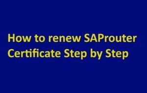How to renew SAProuter Certificate Step by Step - Amar IT Tech