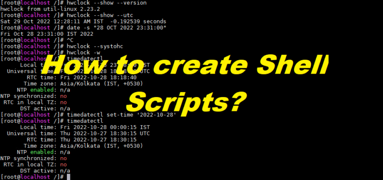 How To Create Shell Scripts