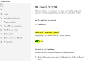 How to Turn Microsoft Defender Firewall On or Off