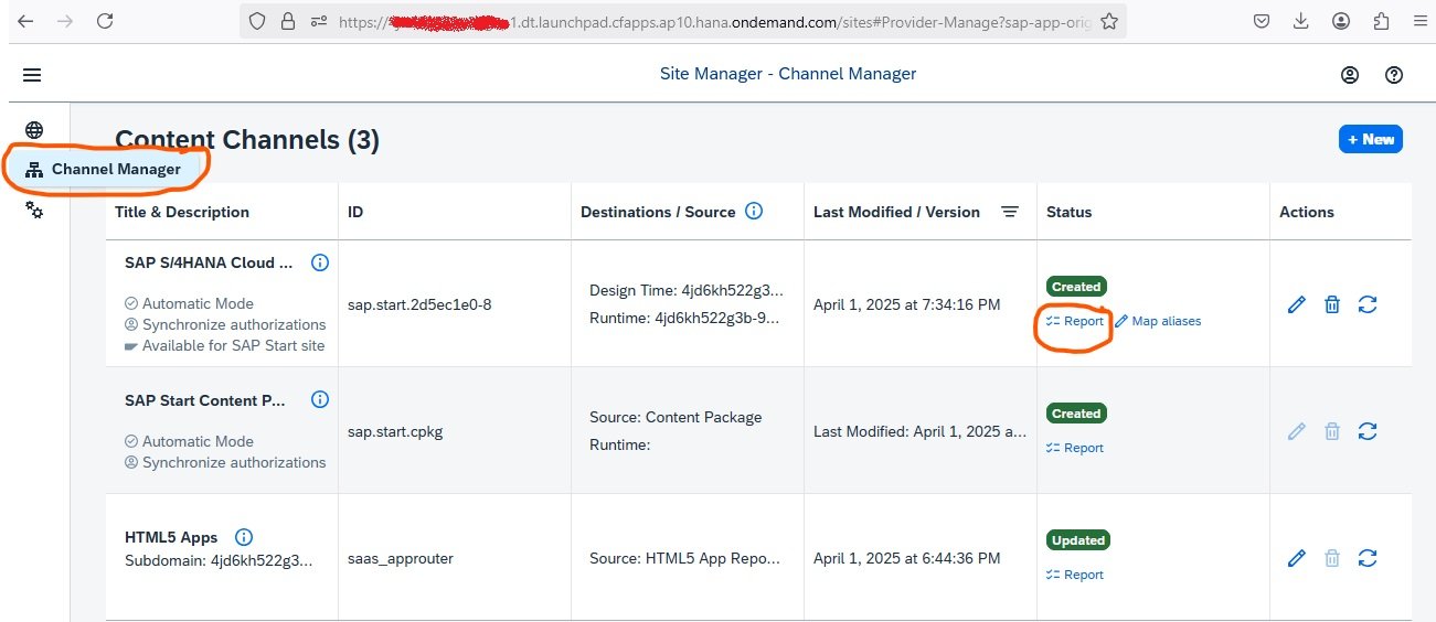 SAP Build Work Zone application Site Configuration